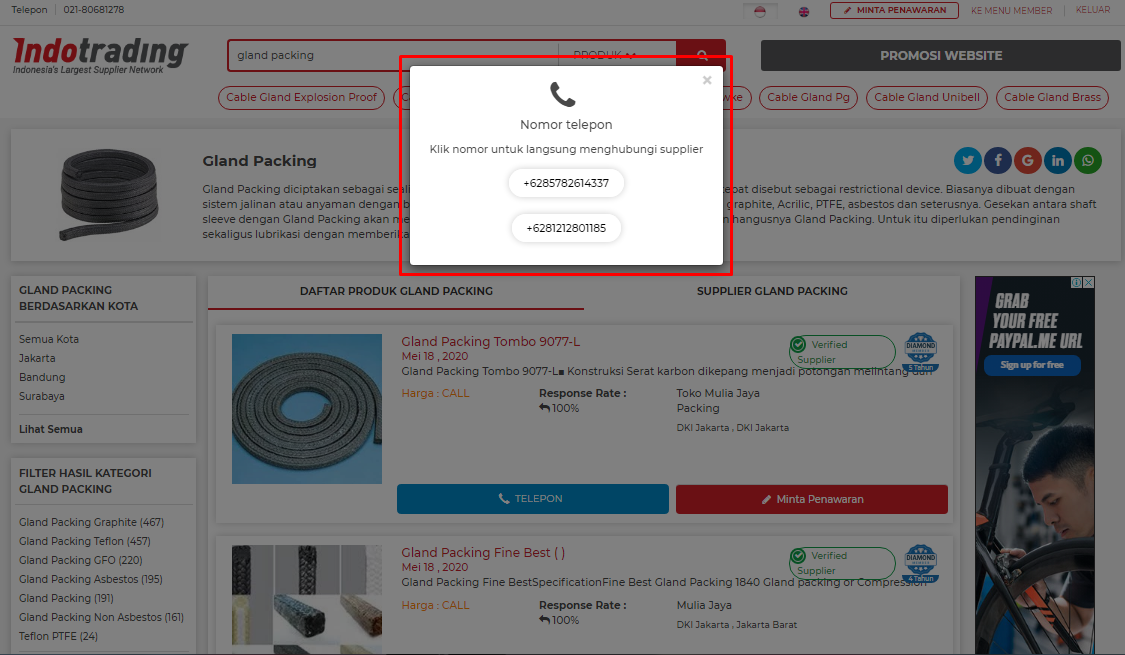 Cara Menghubungi Premium Supplier Indotrading - Support Indotrading